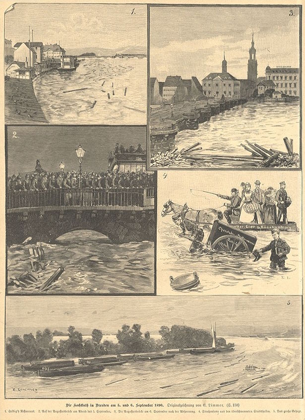 altesdresden.de - 1890 Hochwasser, Dresden